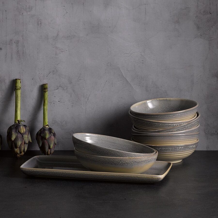 Dudson Evo Granite Deep Oval Bowl 26.7x19.7cm