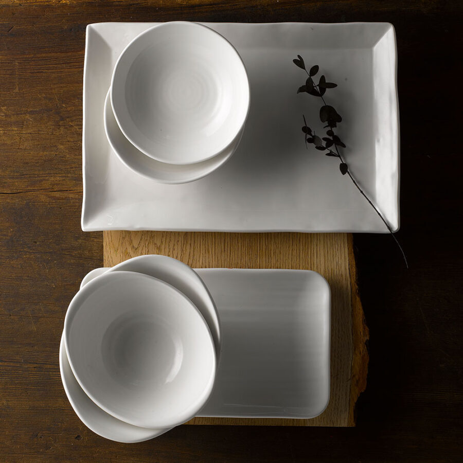 Dudson White Organic Oblong Platter 27x16cm